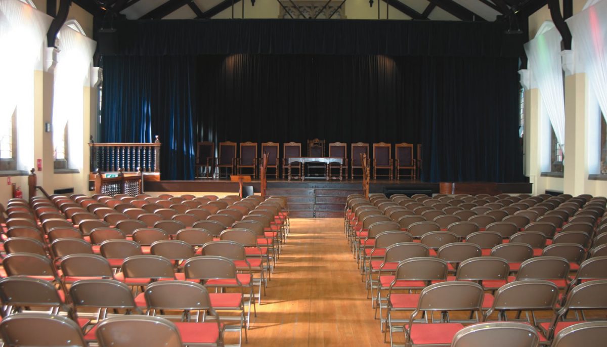 Traditional School Hall Stage Curtains - Solar Shading, Blind & Curtain ...
